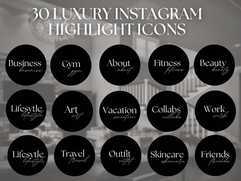 Luxury Social Media Covers | LUXURY Instagram Story Highlight Covers ...