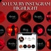 Luxury Instagram Highlight Covers Red LUXURY Instagram Story Luxury ...