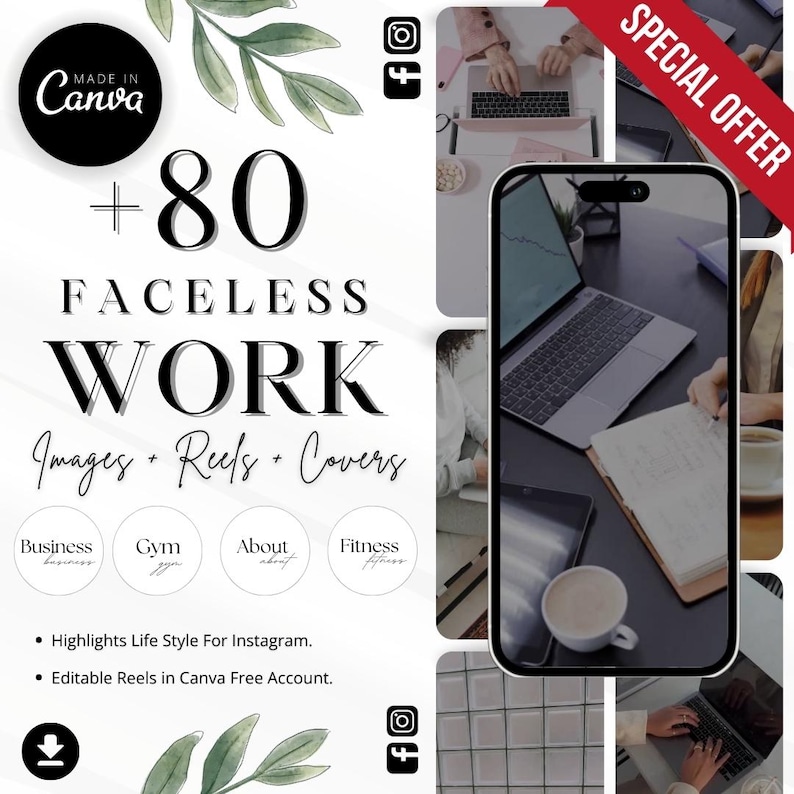 Faceless Work Reels Videos for Instagram Faceless Work From Home ...