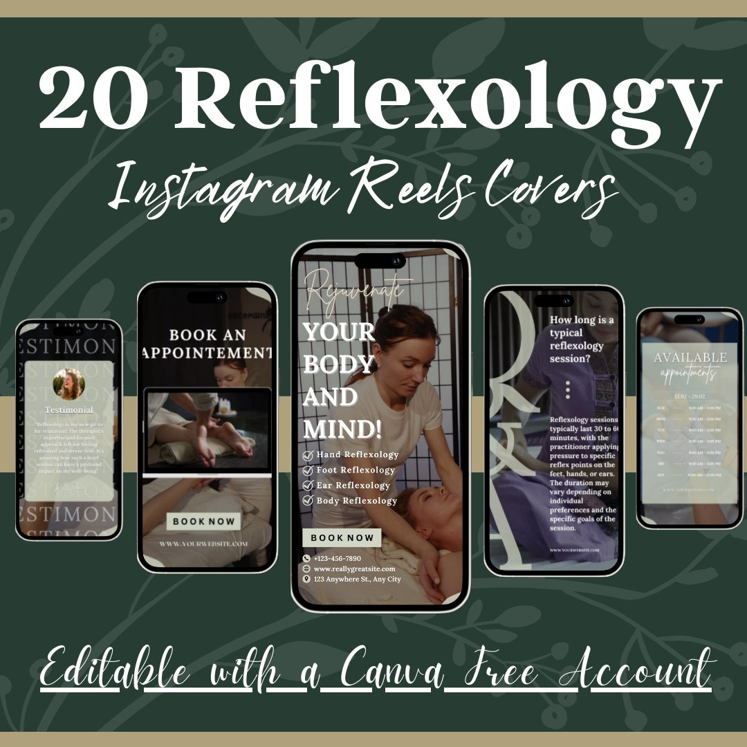 Reflexology Instagram Template, Foot Reflexology Video Reels, Reflexologist Instagram Reels ...