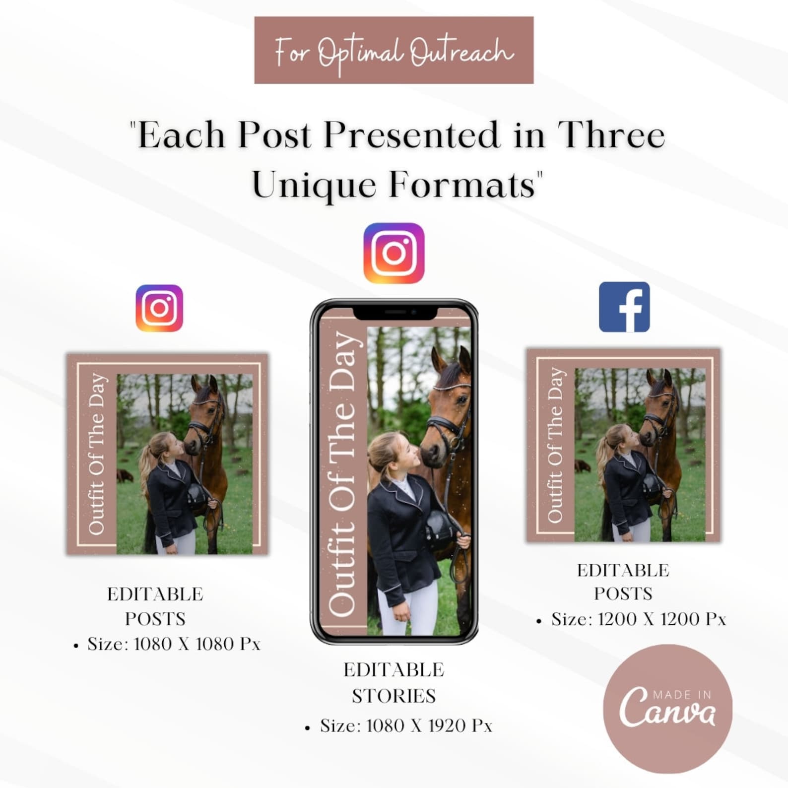 Equestrian Social Media Templates: Horse Posts & Story Highlights ...