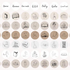 325 Books Instagram Highlight Covers , Neutral Backgrounds for ...