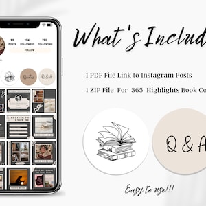Books Instagram Posts Templates, Minimalist Bookstagram Templates ...