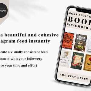 Books Instagram Story Templates, Minimalist Bookstagram Story Templates ...