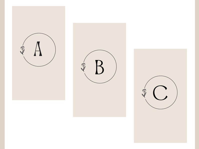 Letter Instagram Highlight Covers Neutral Letters Icons Story Alphabet ...