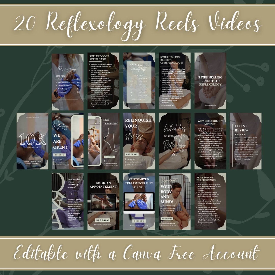 Reflexology Instagram Template, Foot Reflexology Video Reels, Reflexologist Instagram Reels ...
