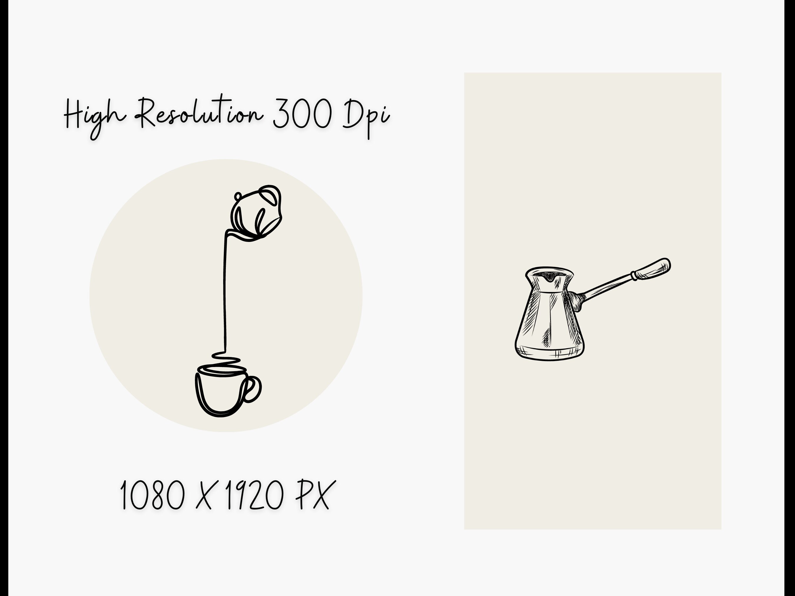 Line Art Coffee Instagram Highlight Covers | Coffee Blogger Highlight ...