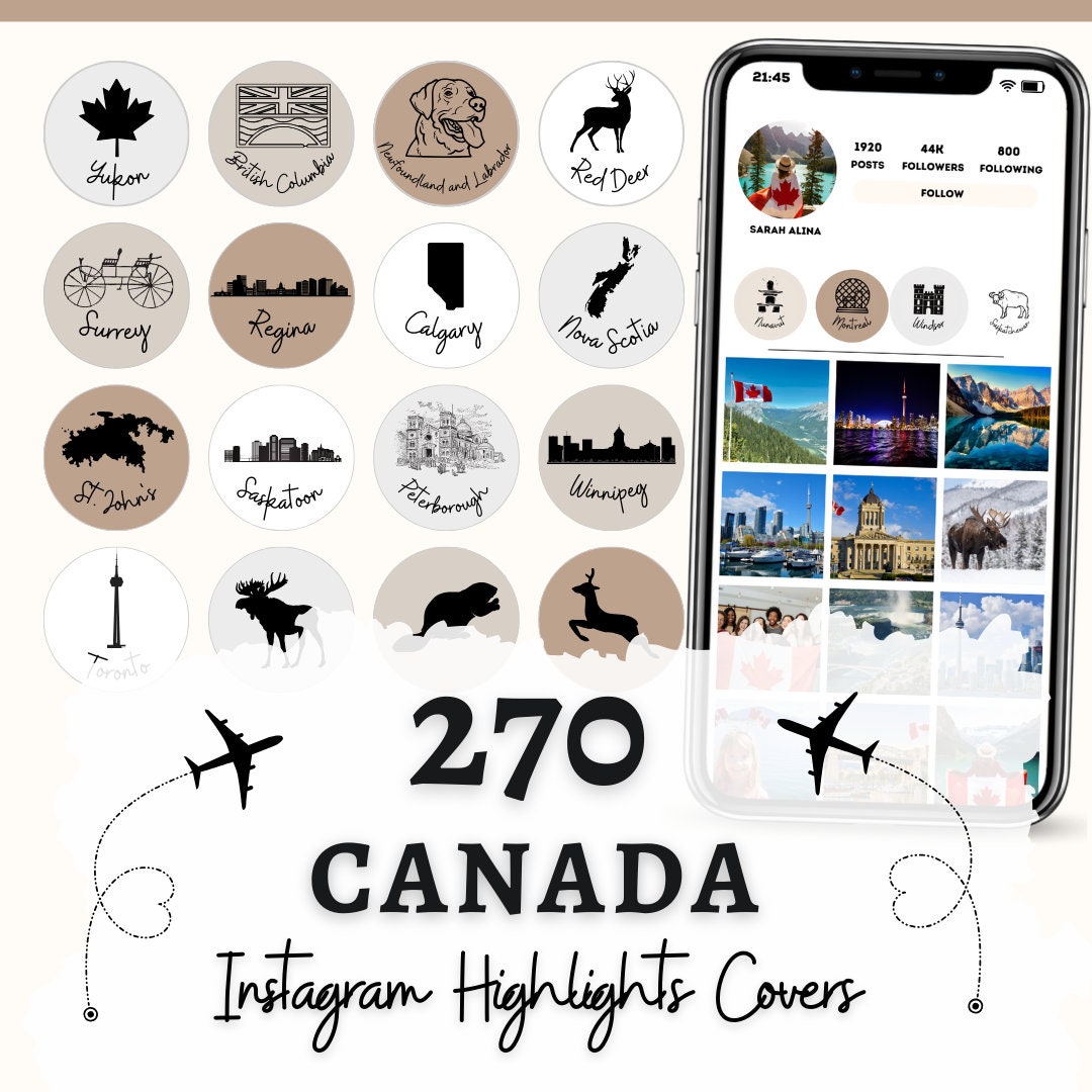 Canada Instagram Highlight Covers | Canadian Cities & Territories ...