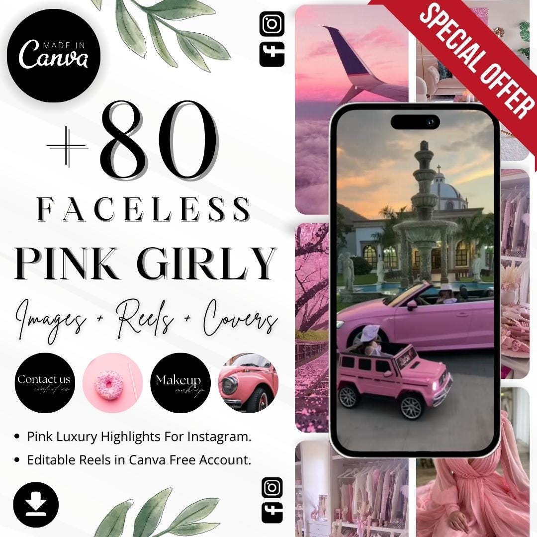 Faceless Pink Luxury Videos for Instagram Faceless Pink Video Faceless ...