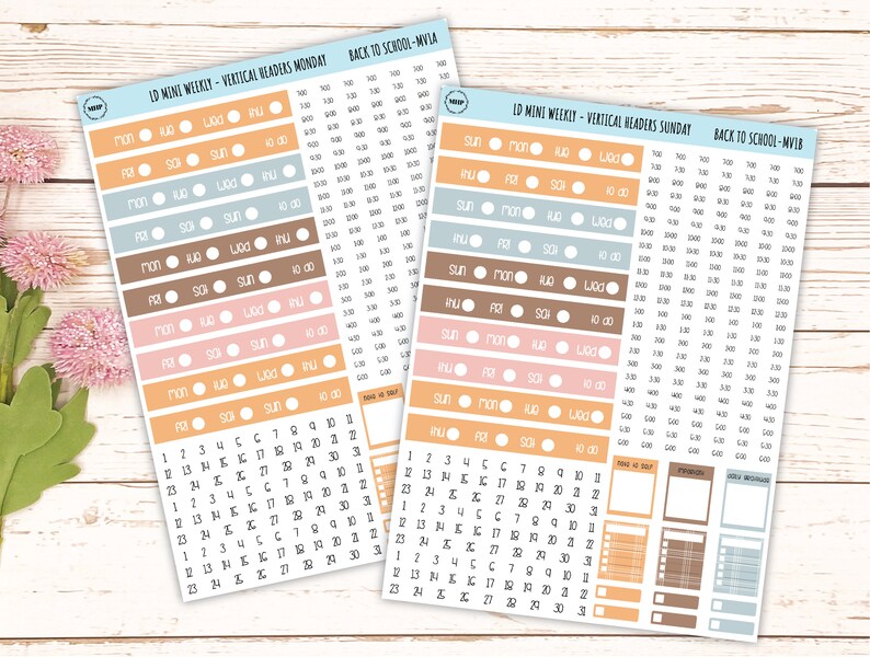 Printable Sticker for Laurel Denise MINI Planners. back to School LD109 ...