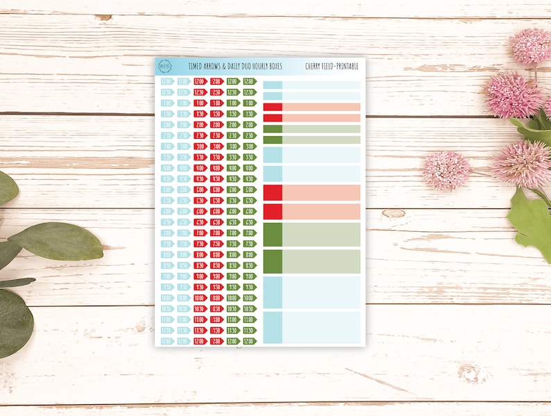 Printable Stickers for Horizontal Planning & Daily Duo. Sticker for 7x9 ...