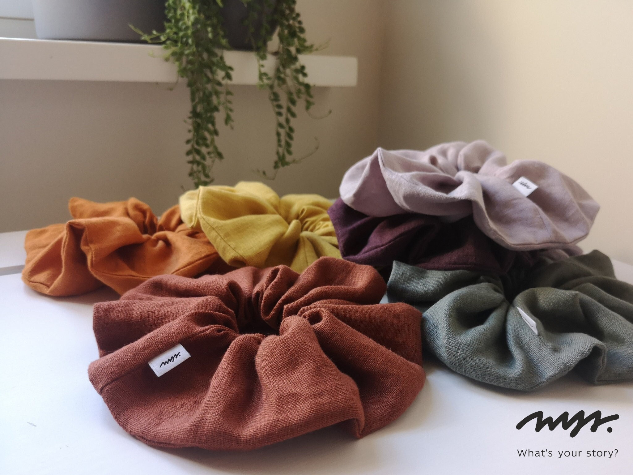 XL Linen Scrunchies, Oversize Scrunchies, Large Scrunchie Hair Ties ...