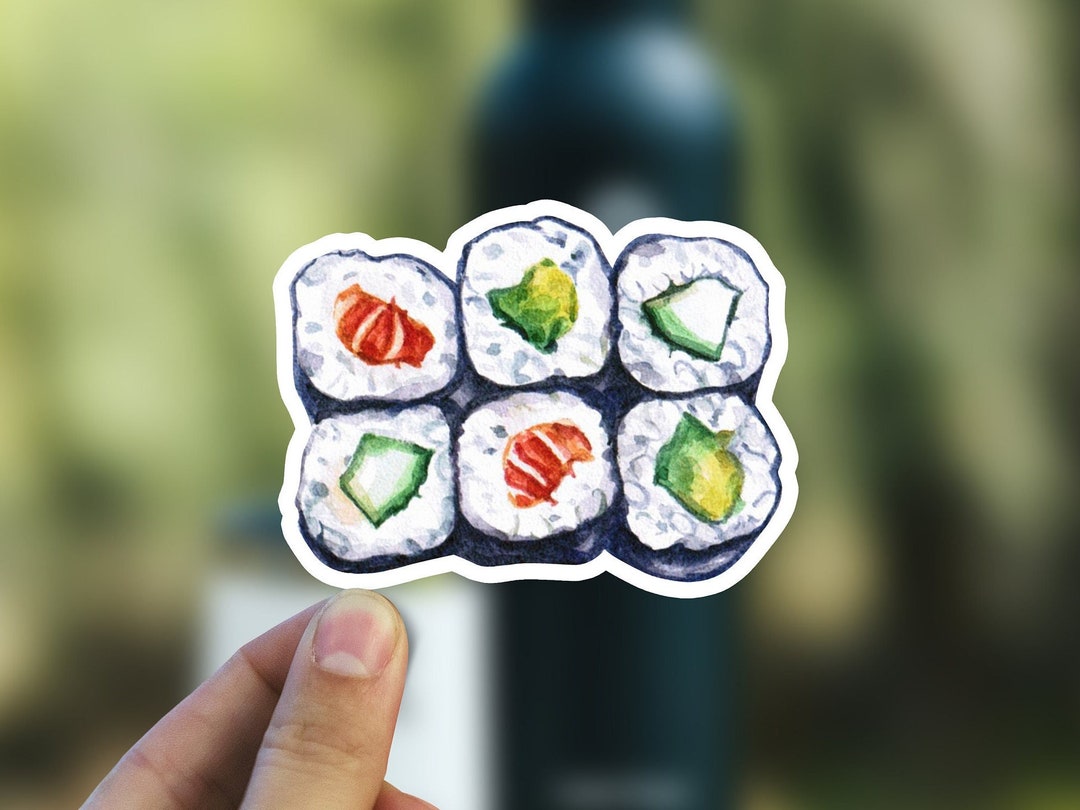 Sushi Vinyl Sticker Waterproof Decal for Laptop Water Bottle Hydro ...