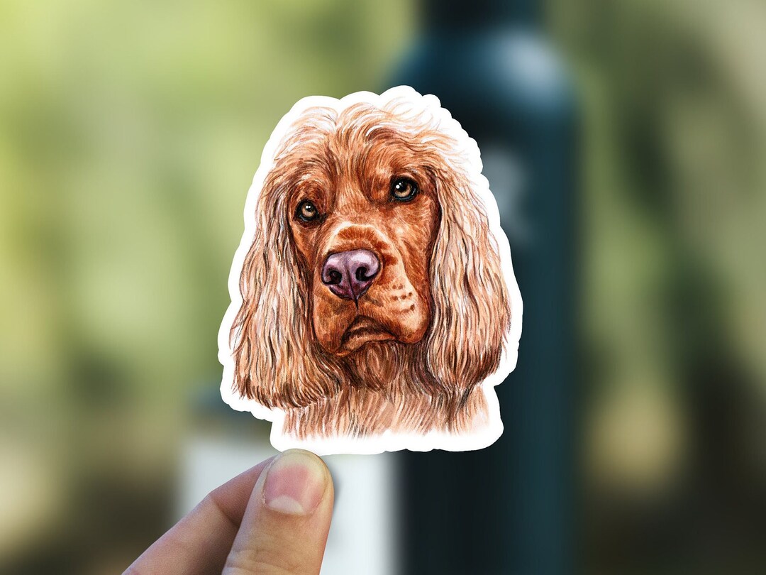 English Cocker Spaniel Sticker, Realistic Dog Vinyl Decal, Dog Lover ...