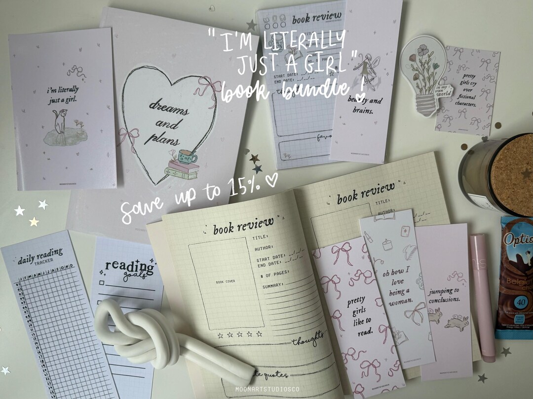 Just a Girl Cute Bookish Bundle Box | Reader Gift Box, Booktok, Book ...