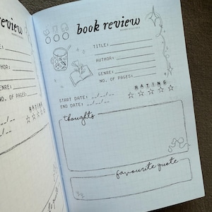 Coquette Paperback A5 Reading Journals | Reading Planner, Tbr Journal ...