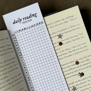 Reading Goals, Daily Reading Tracker Bookmark [gifts for Book Lover ...