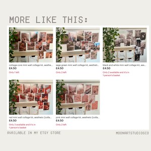 Cottage-core Mini Wall Collage Kit Aesthetic collage Prints - Etsy