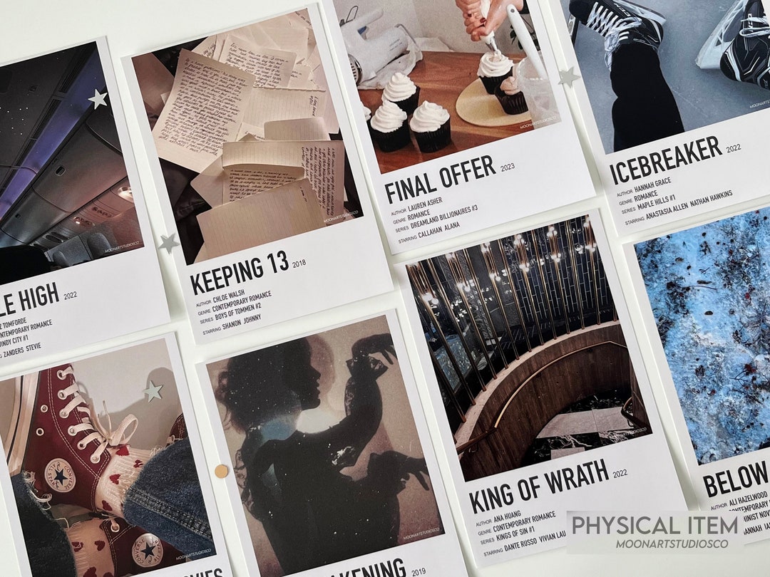 Aesthetic Book Inspired Posters 3 physical Item book Polaroid ...