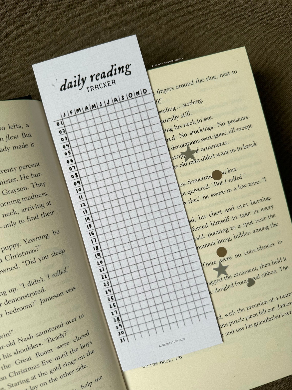 Reading Goals, Daily Reading Tracker Bookmark [gifts for Book Lover ...