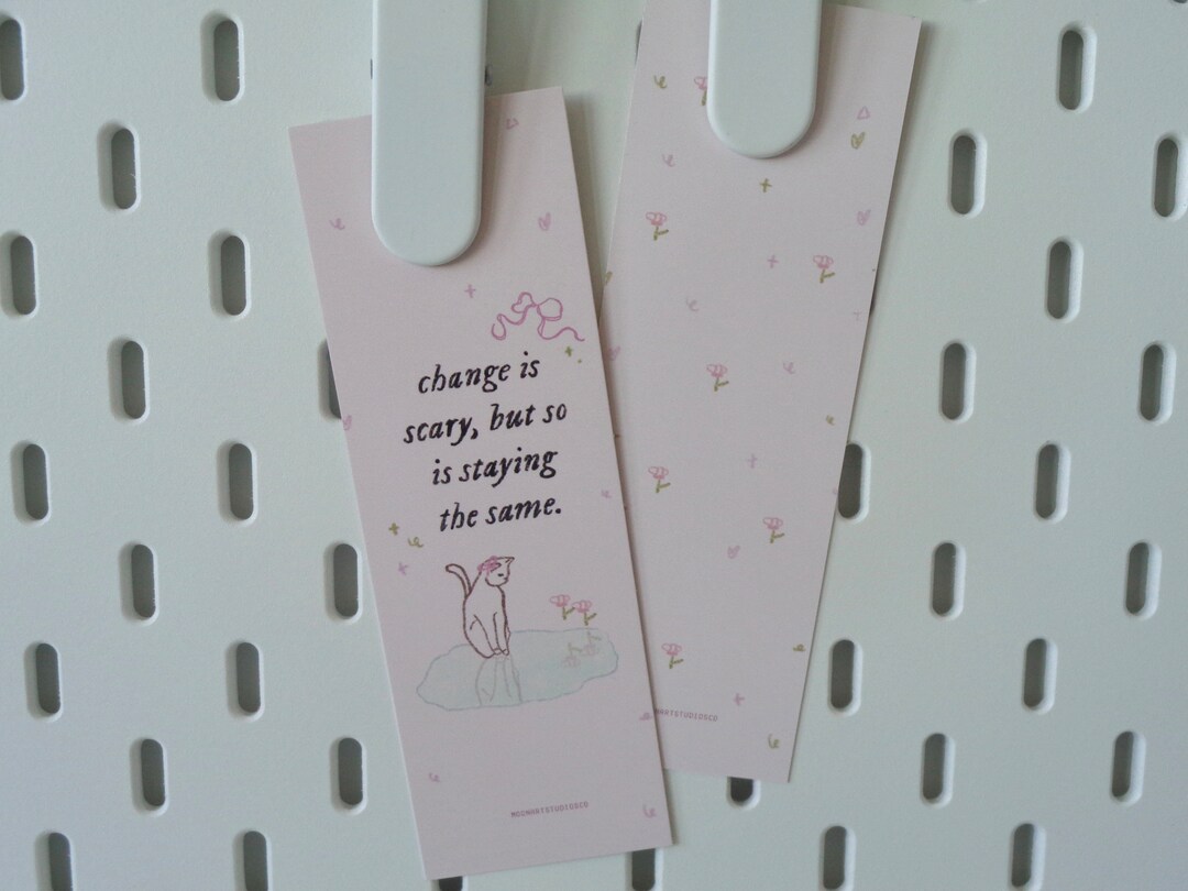 Self Care Cute Cat Affirmation Bookmark | Coquette Bookmark, Bookish ...