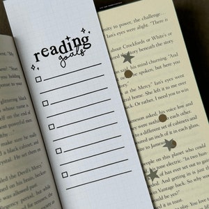 Reading Goals, Daily Reading Tracker Bookmark [gifts for Book Lover ...