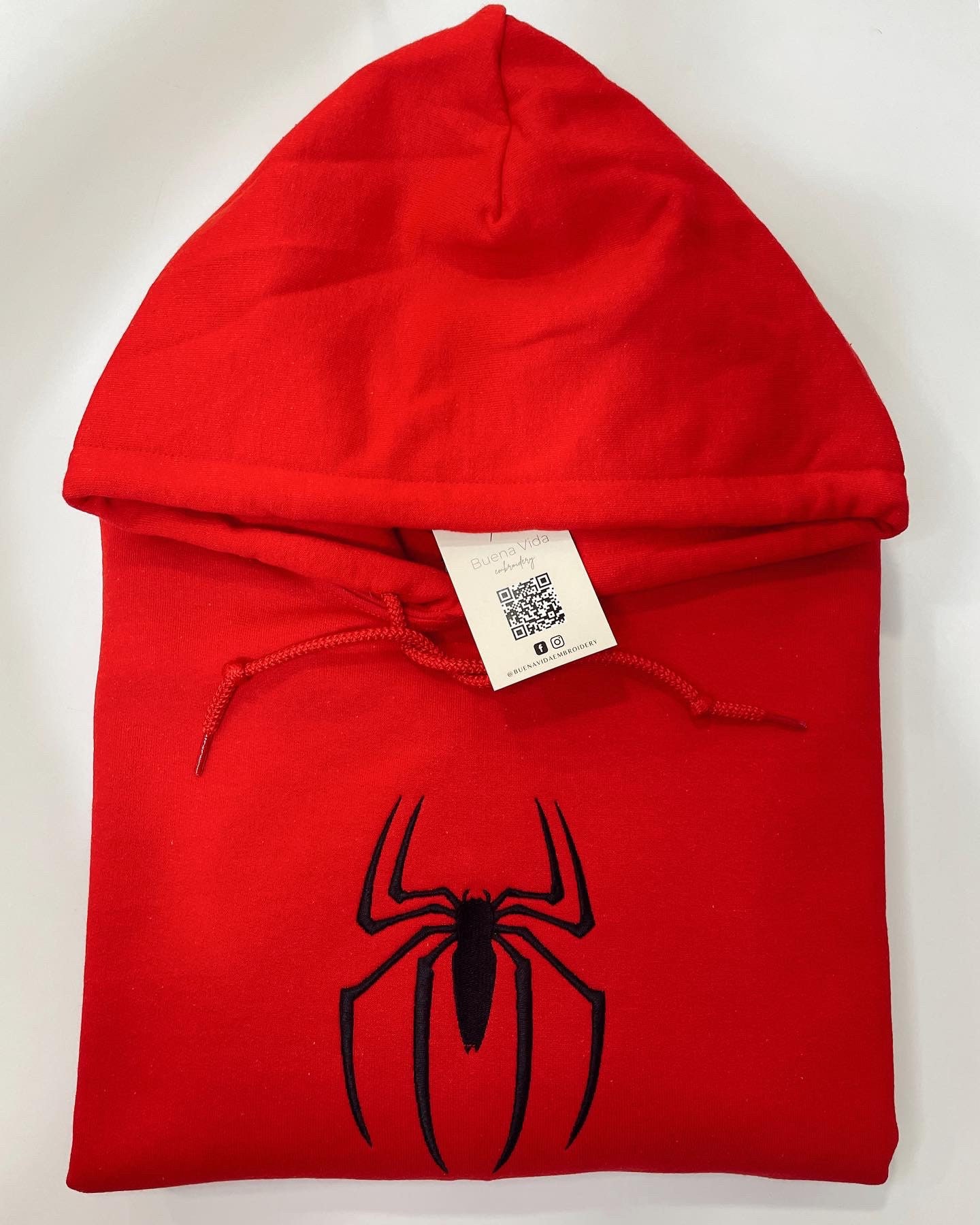 Spider Embroidered Hoodie - Etsy