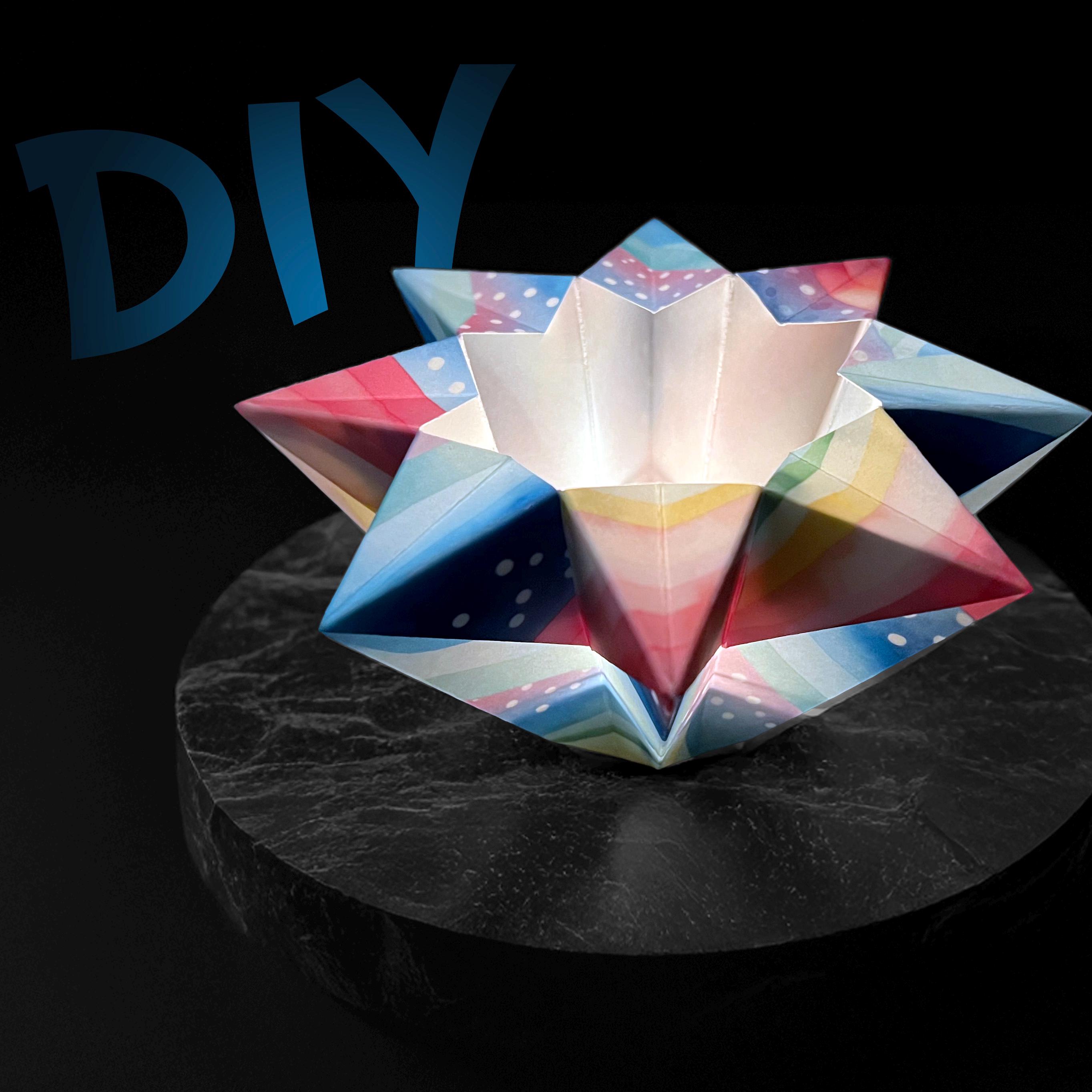 Paper Star Lantern – Template & Instructions – No Glue - Etsy