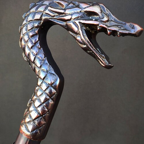 Alien Head Designer Antique Style Handle Wooden Walking Stick - Etsy