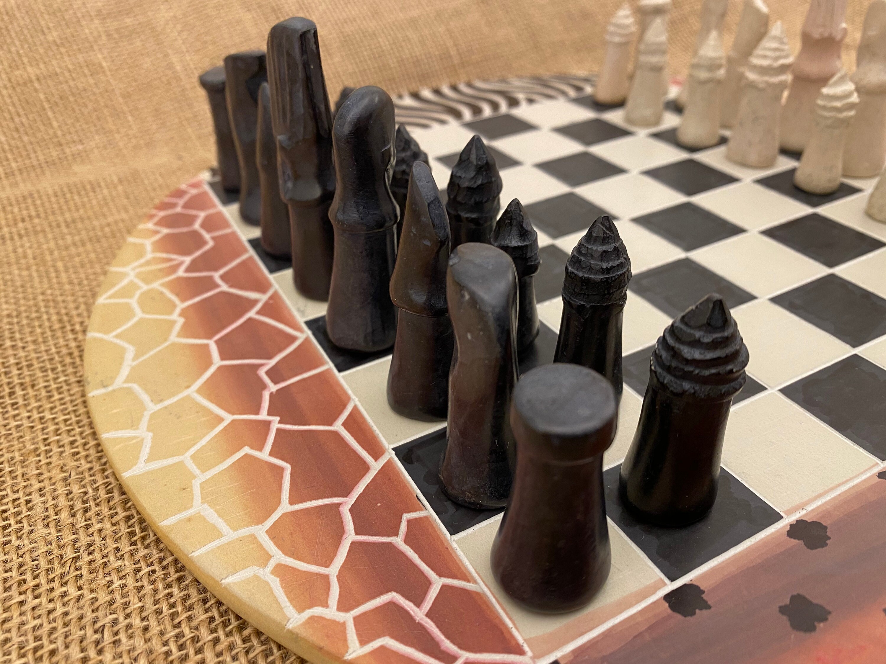 Rare Handcrafted African Chess Set - Etsy