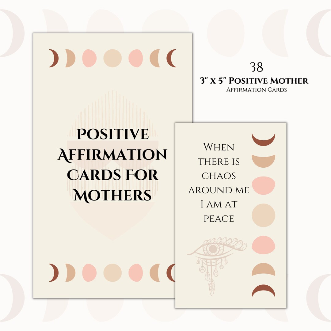 38 Positive Affirmation Cards for Mothers Self Care for Mums Motivation ...