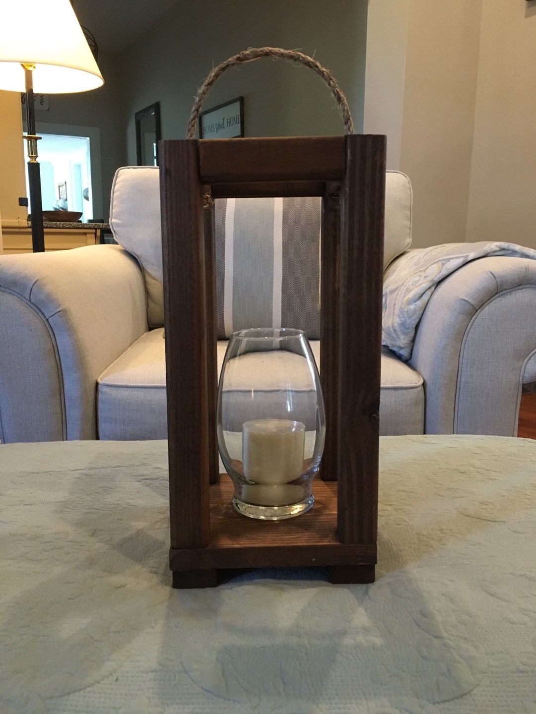 Rustic Farmhouse Wooden Lantern - Etsy