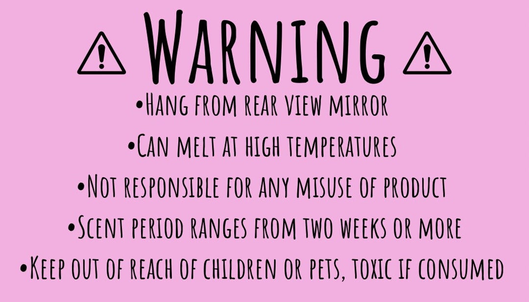 Freshie Warning Label Stickers - Etsy