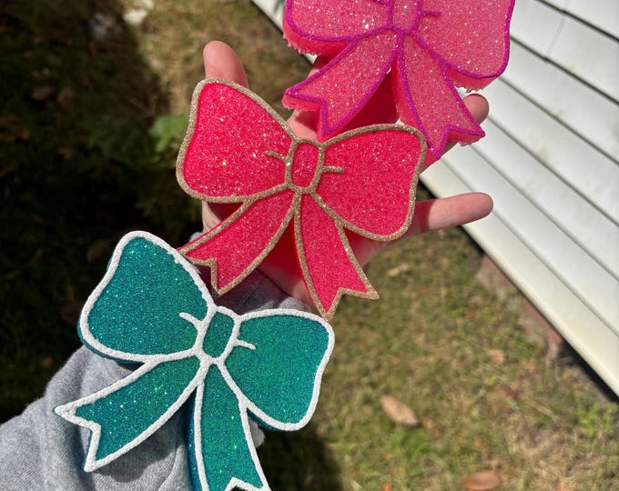 Glittered Bow Freshie - Etsy