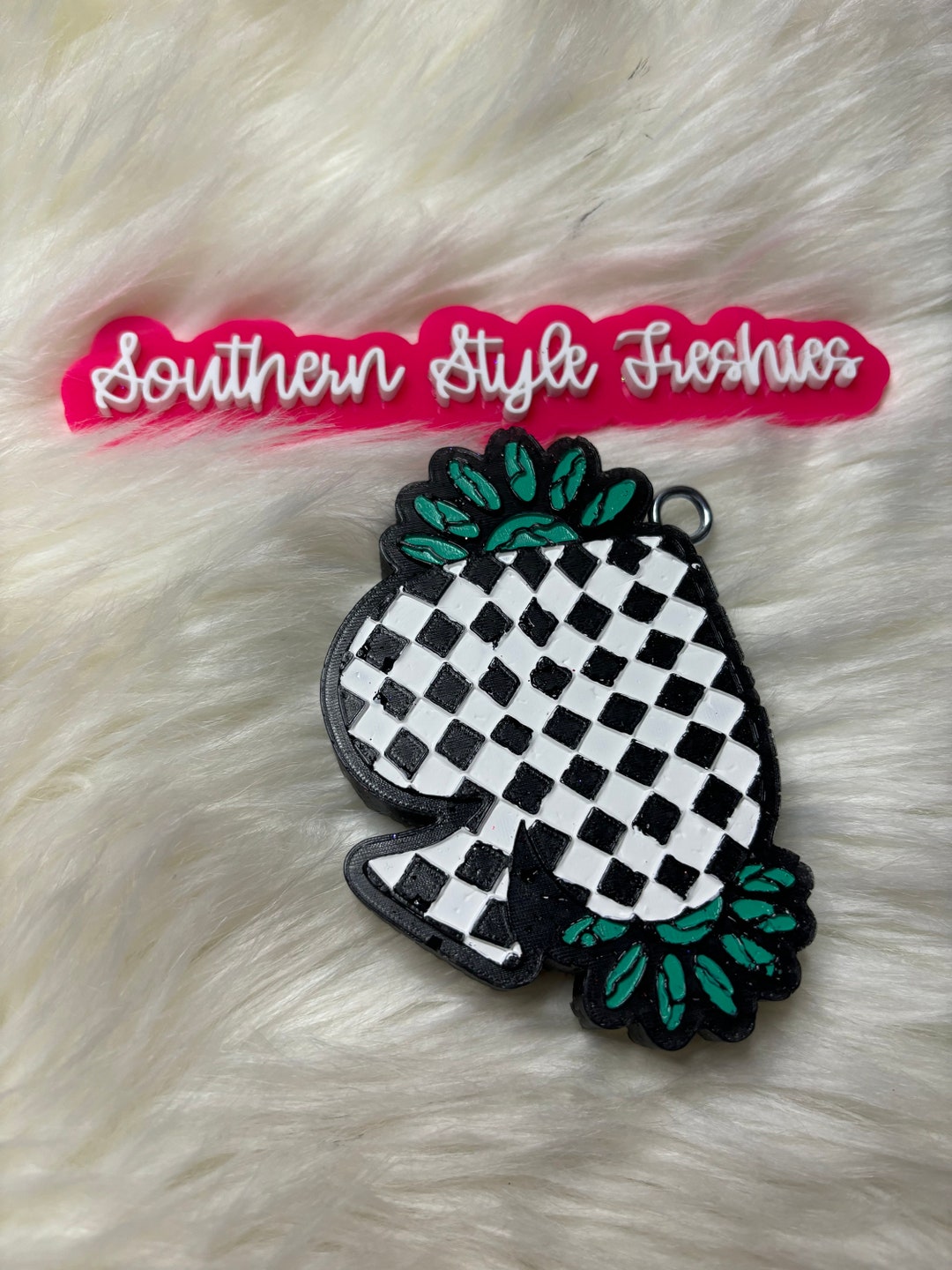 Checkered Spade With Squash Blossoms Freshie - Etsy