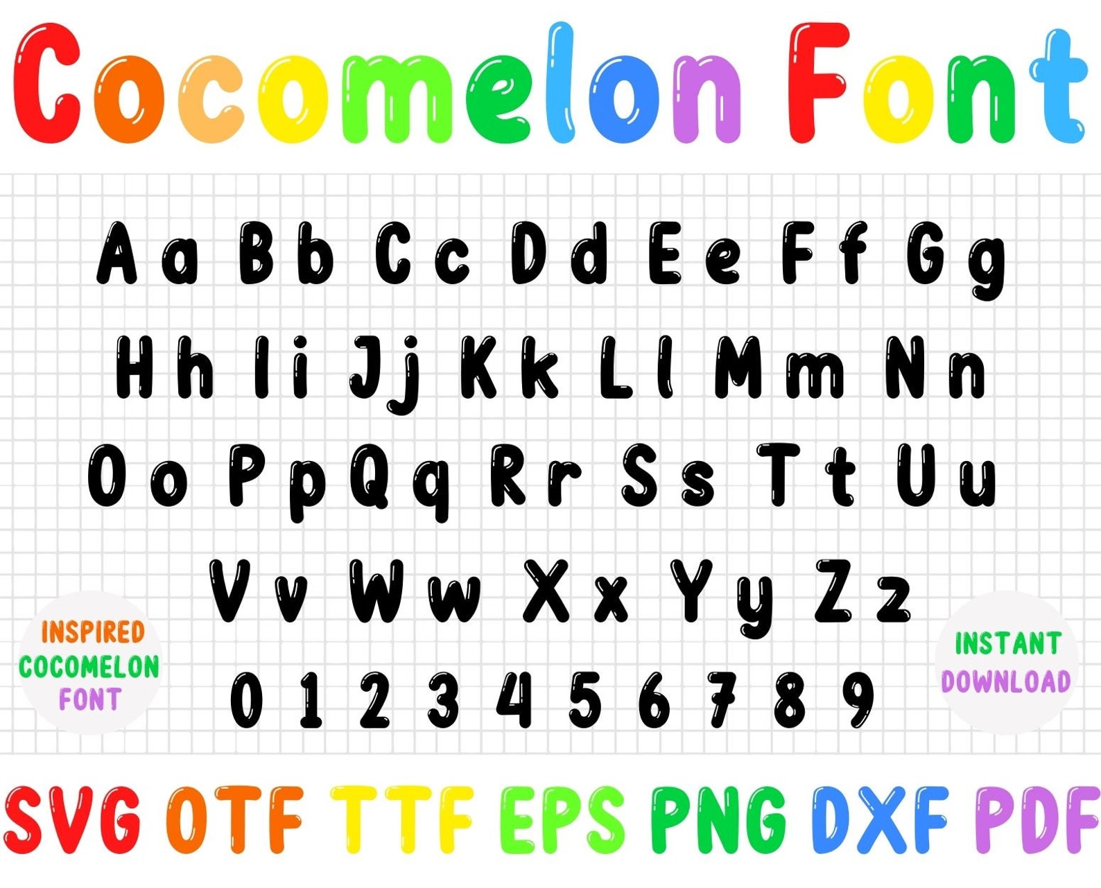 Cocomelon Font Cocomelon SVG Cocomelon Png Cocomelon | Etsy