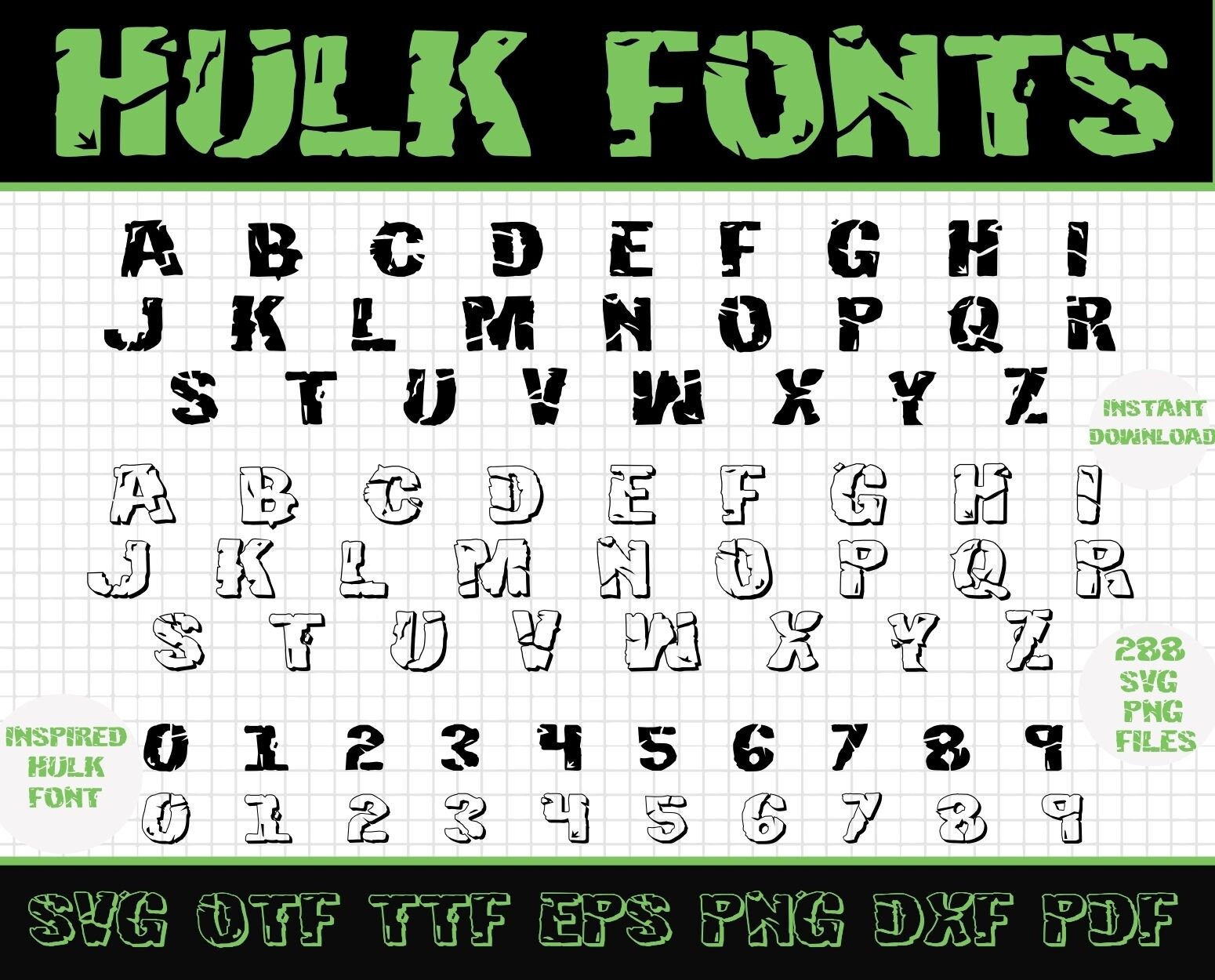 Hulk Font Svg Hulk Font Hulk Hulk Svg Hulk Alphabet Svg - Etsy Hong Kong