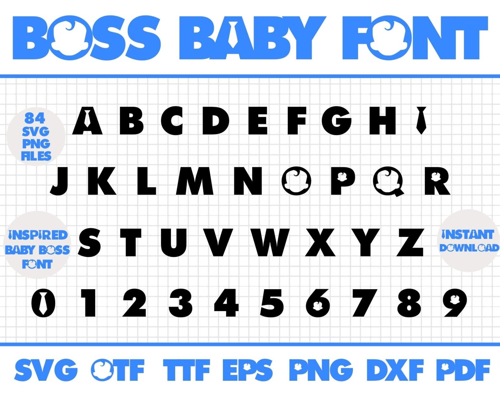 Boss Baby Font Boss Baby Baby Boss Boss Baby Font SVG Boss | Etsy