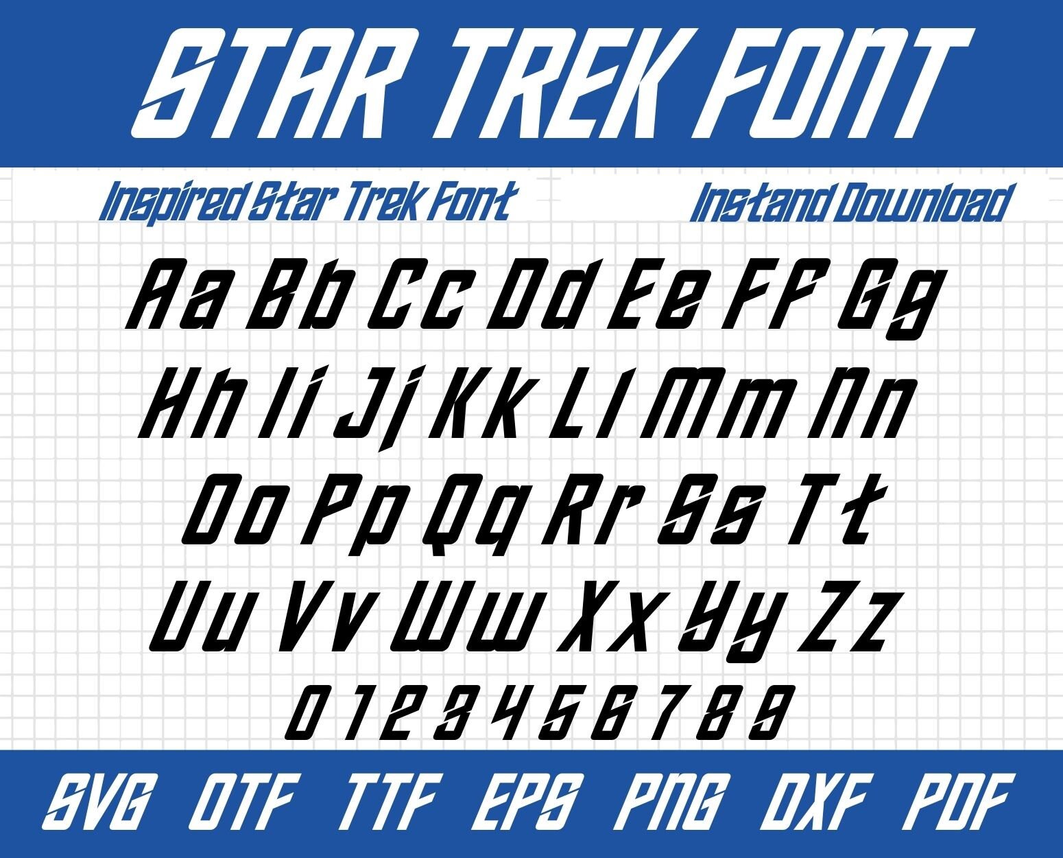Star Trek Schrift Star Trek Alphabet Star Trek Star Trek | Etsy