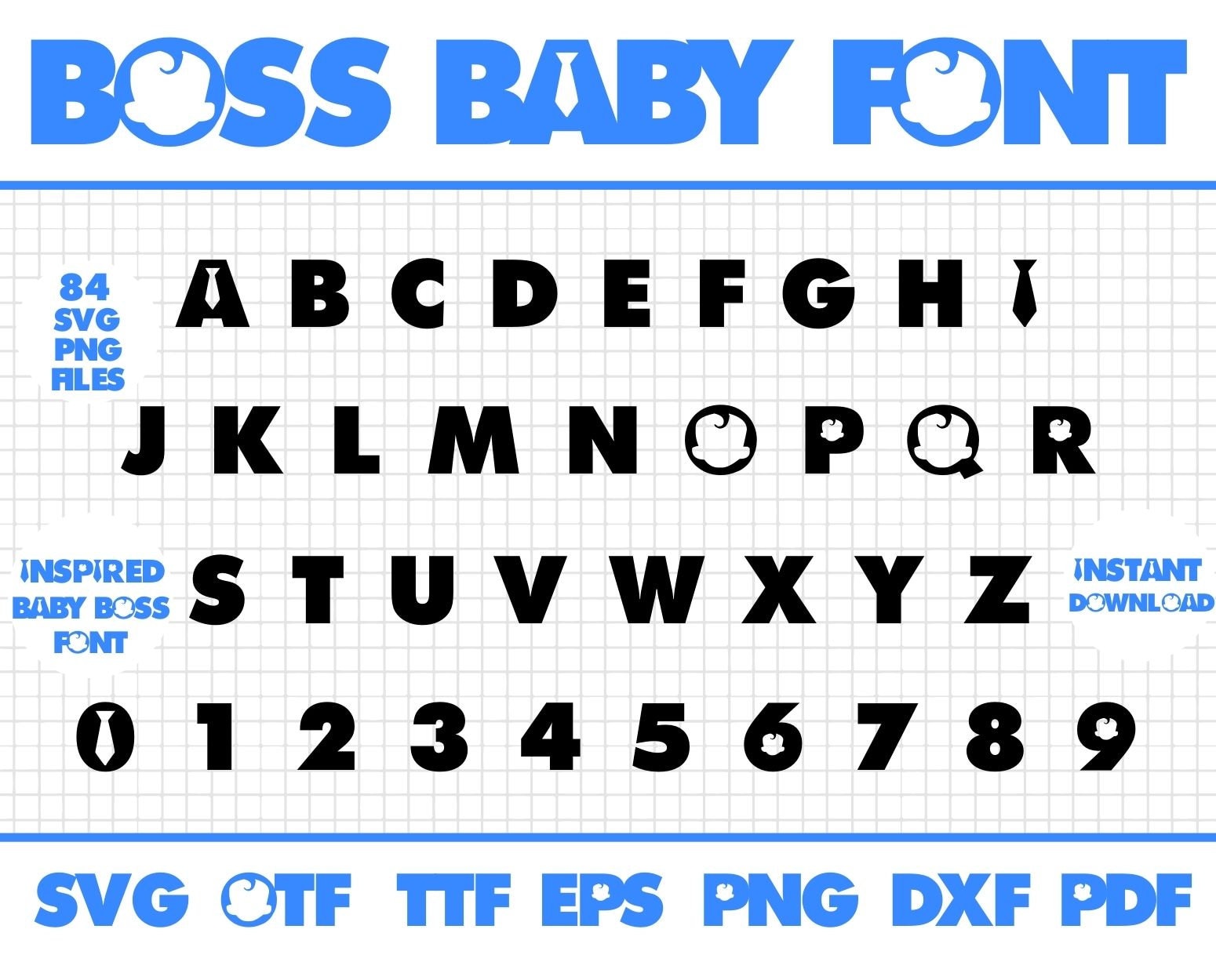 Boss Baby Font Boss Baby Baby Boss Boss Baby Font SVG Boss - Etsy España