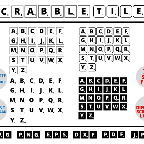 Scrabble Tiles Svg Scrabble Tiles Svg Files for Cricut - Etsy Canada
