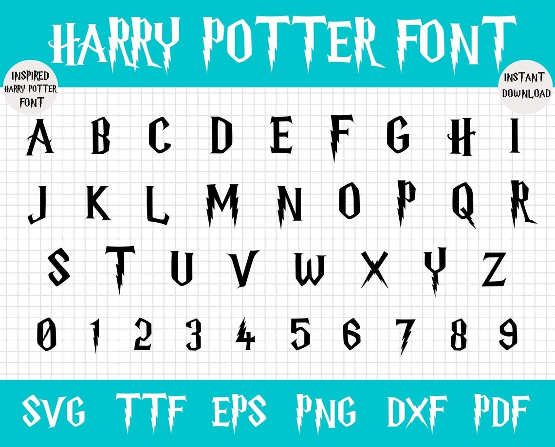 Harry Potter Font Harry Potter SVG Harry Potter Wizard Font | Etsy