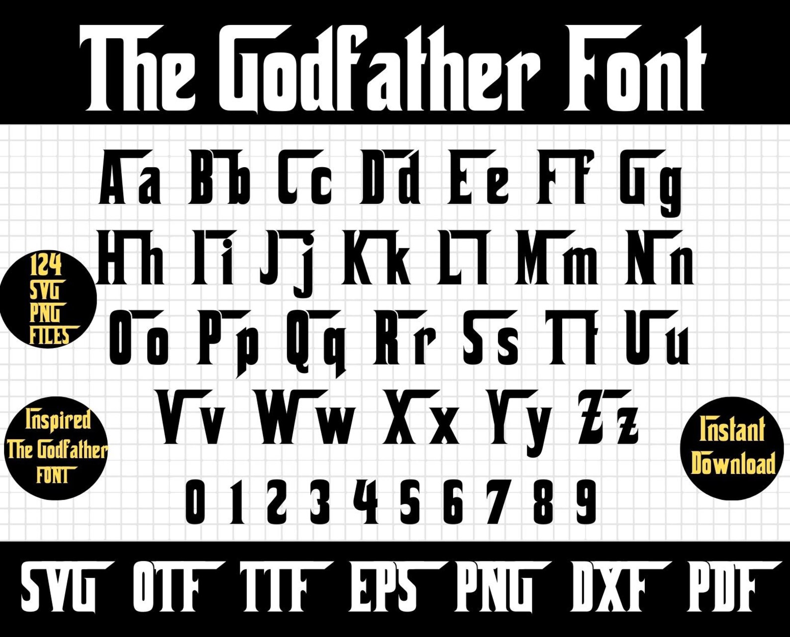 The Godfather Font Svg the Godfather Font the Godfather - Etsy Finland