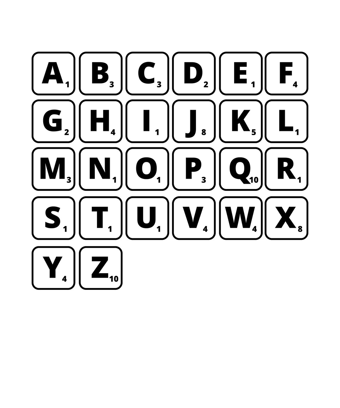 Scrabble Tiles Svg Files Scrabble Tiles SVG Scrabble Tiles - Etsy