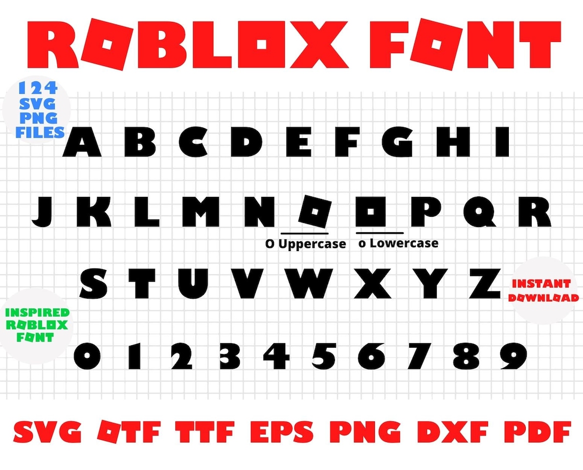 Roblox Font Svg Roblox Font Roblox Svg Roblox Roblox | Etsy