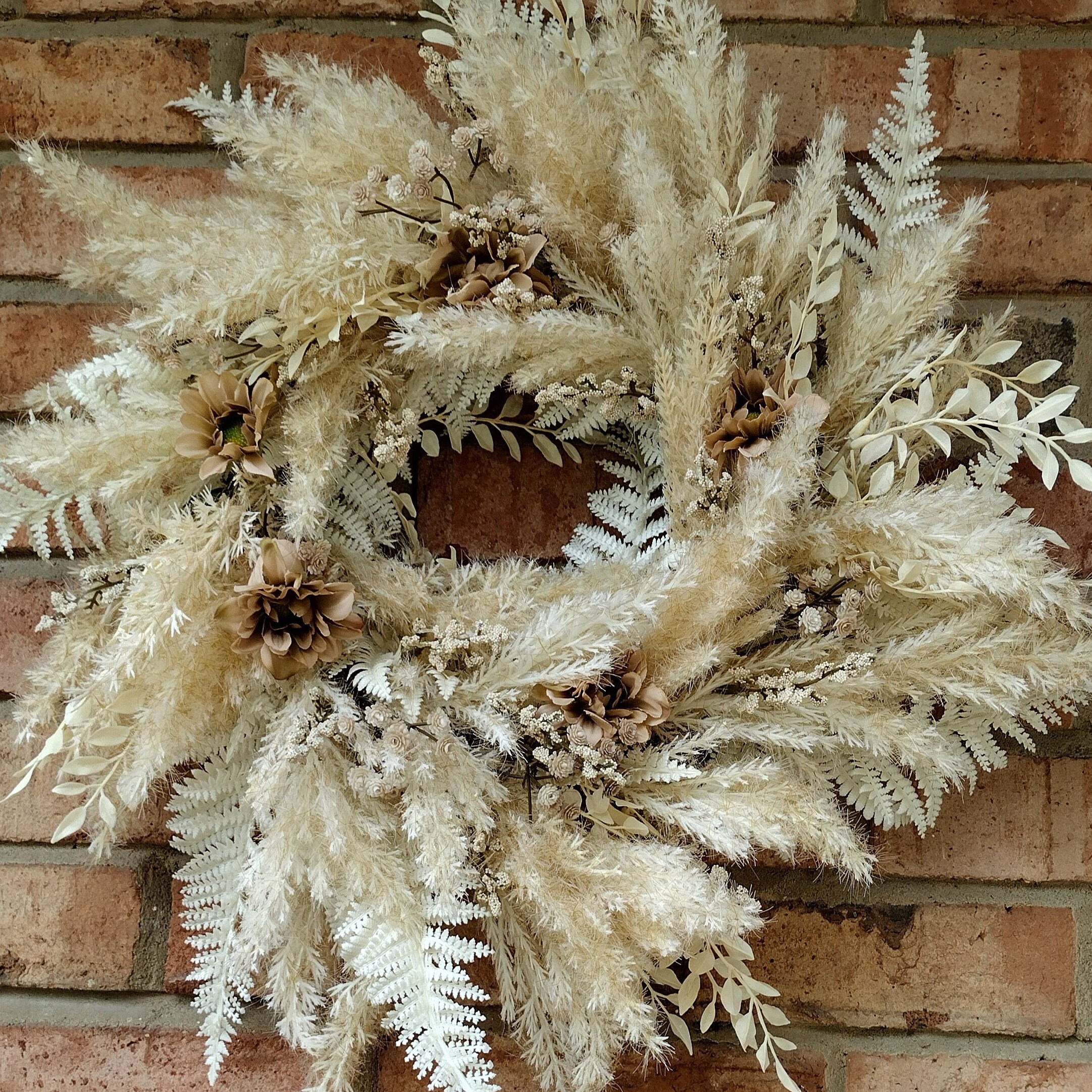 Boho Wreath, Year-round Wreath, Neutral Wreath, White Wreath, Boho ...
