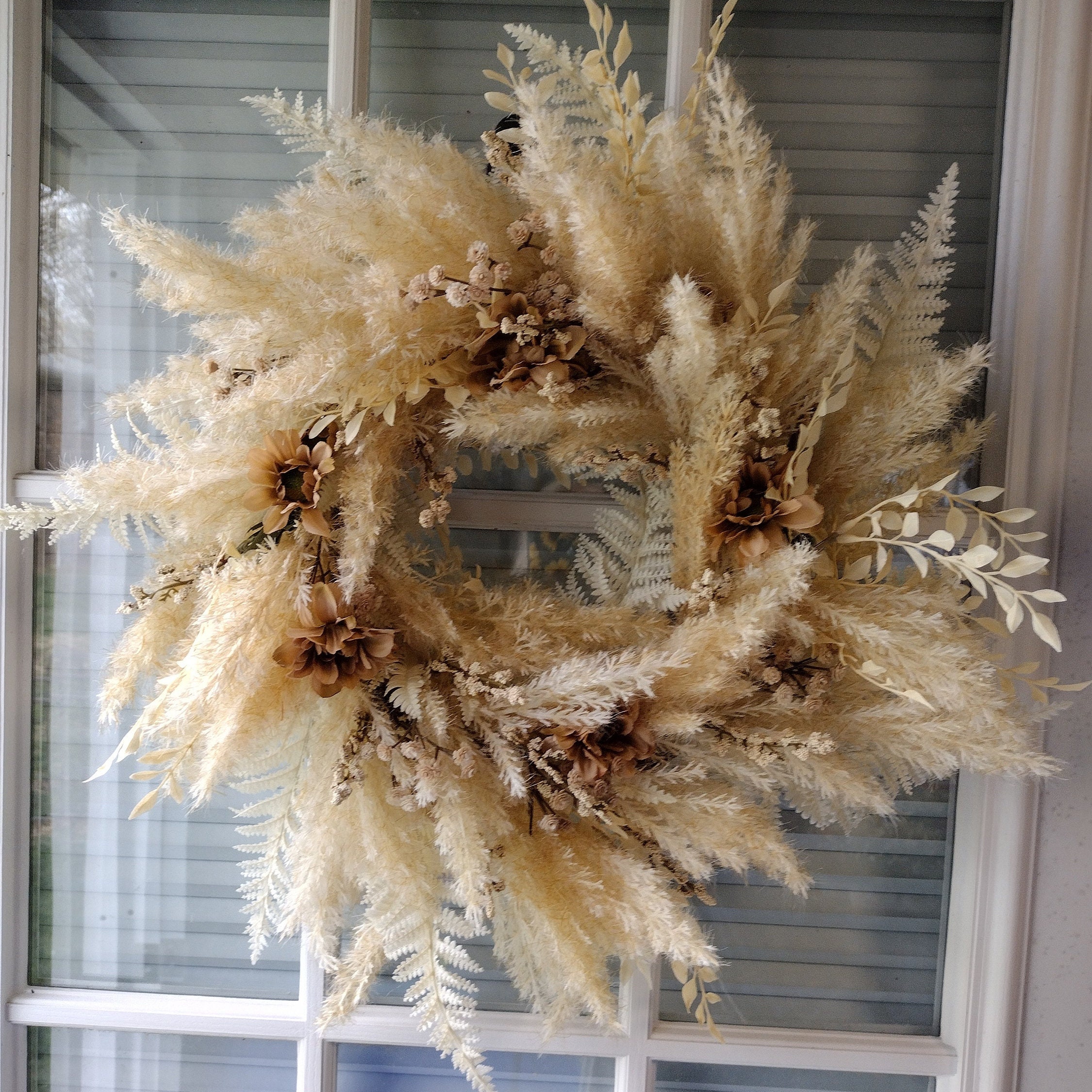 Boho Wreath, Year-round Wreath, Neutral Wreath, White Wreath, Boho ...