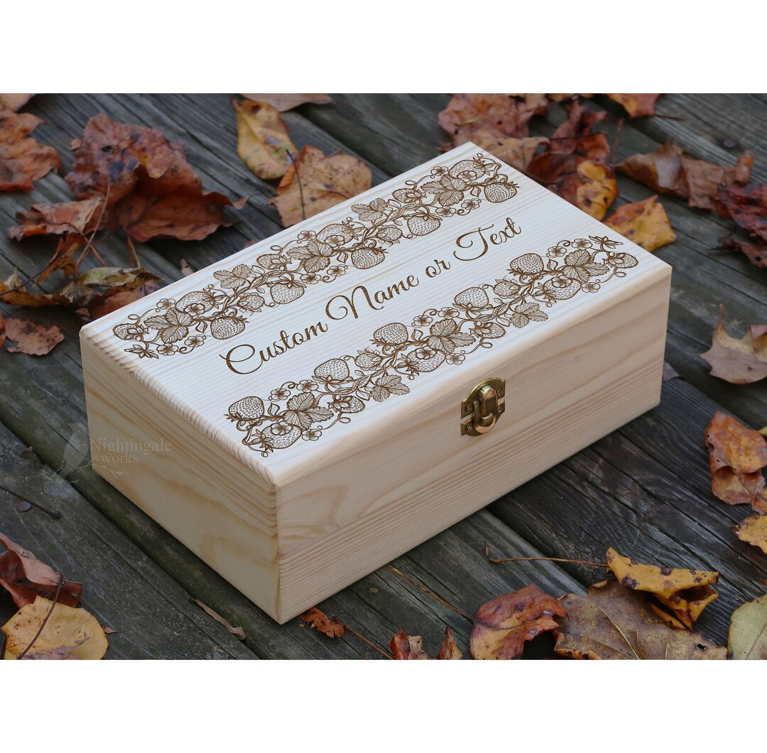 Personalized Engraved Seed Box, Tea Storage Box, Custom Gardener Gift ...