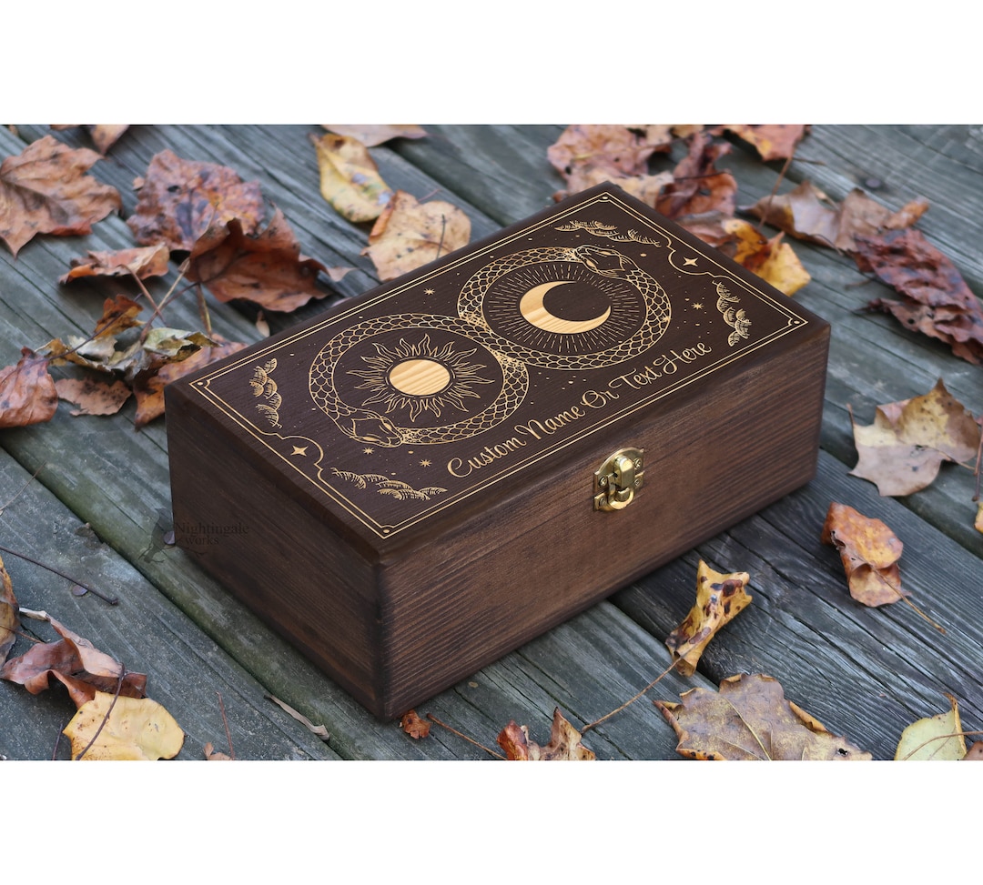 Personalized Sun and Moon Box, Crystal Storage, Snake Witch Gift, Magic ...