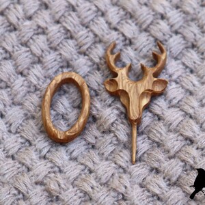 Wooden Deer Pin, Shawl Pin, Wood Scarf Pin, Eco Friendly Accessory ...